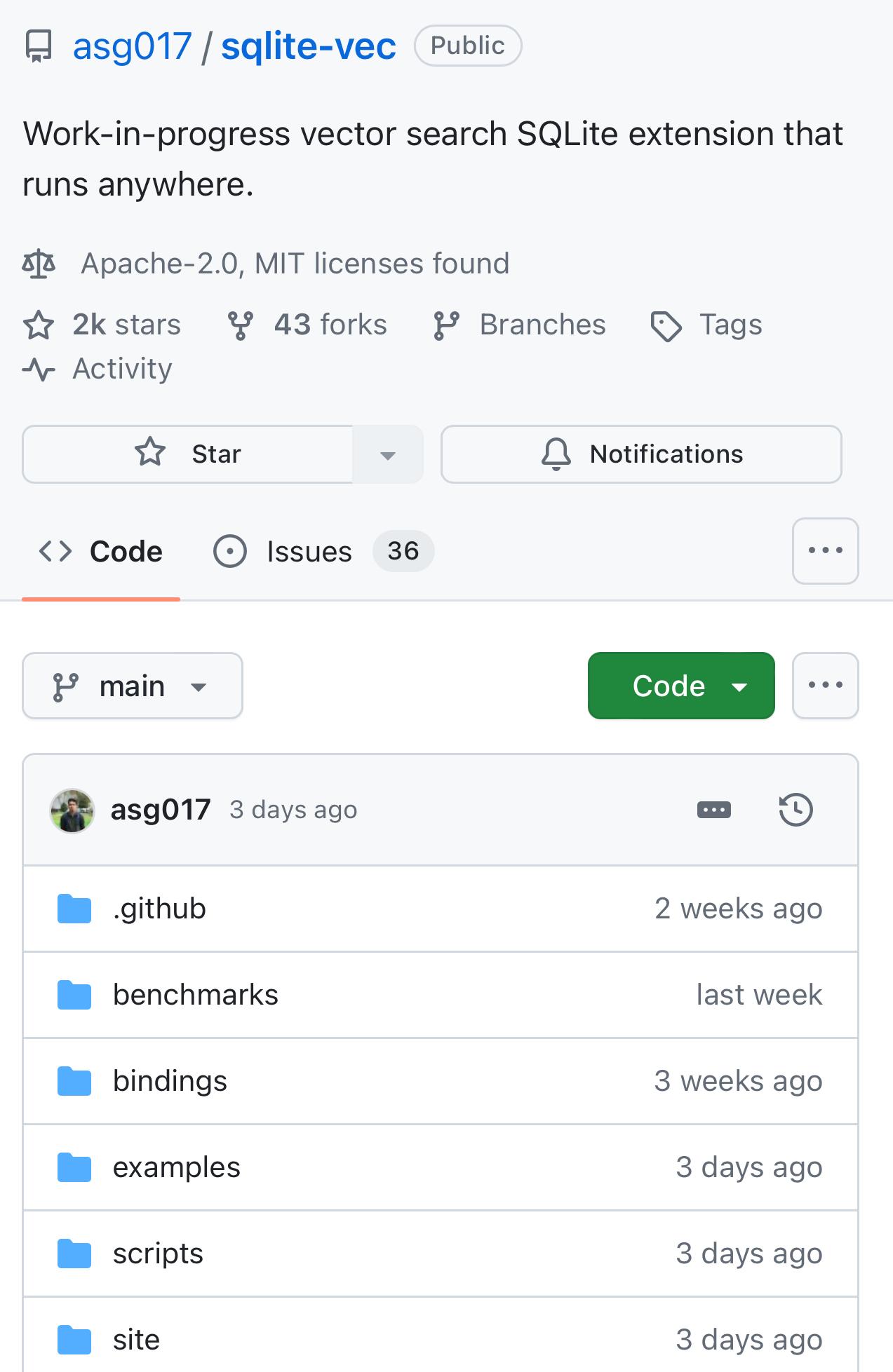 求索 的想法: Sqlite-Vec轻量型向量数据库来了 | sqlite-vec是一个用于向量搜索、无任何依赖的SQLite扩展，完全写在单个C文件中。它非常便携，适用于大多数操作系统和环境 ...