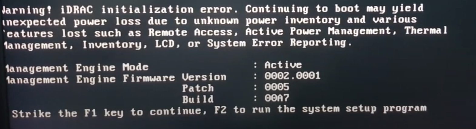 IT专业服务 的想法: DELL 服务器莫名故障？五分钟帮你恢复正常！ | 比如有开机后，屏幕上显示Warning! iDRAC initialization … - 知乎