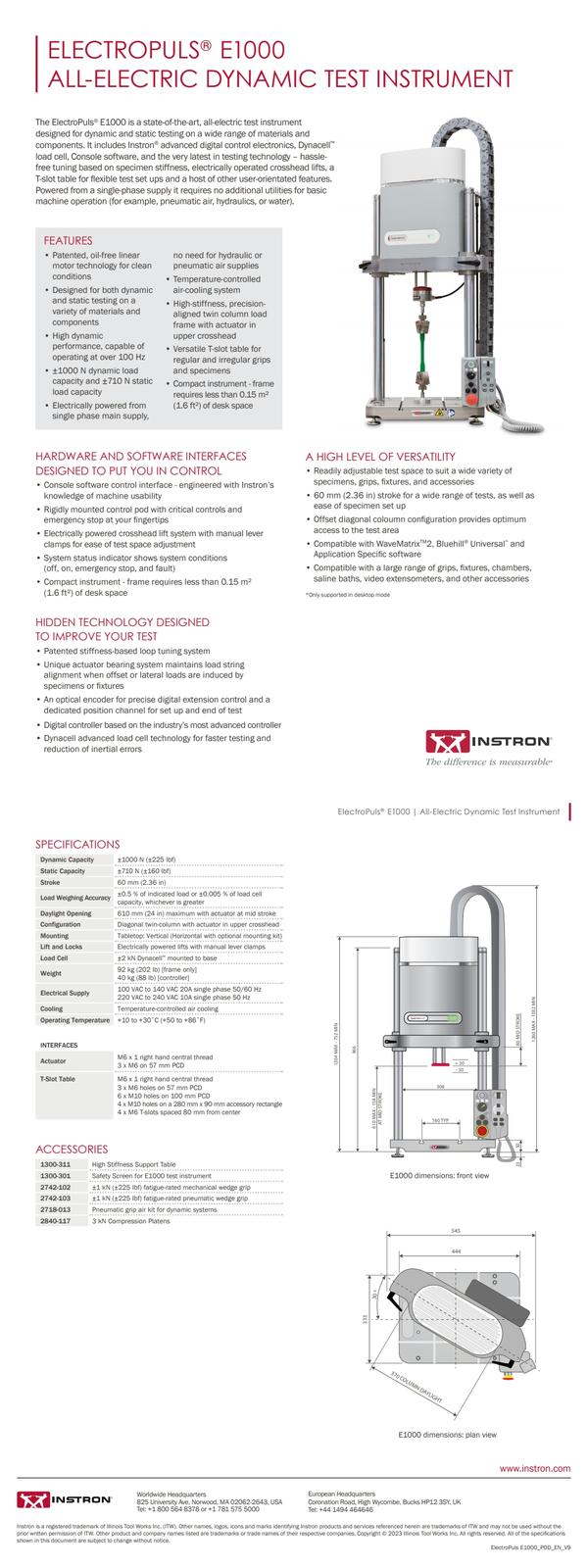 leexiaofeng 的想法: 1000电子万能试验机 | 机器型号