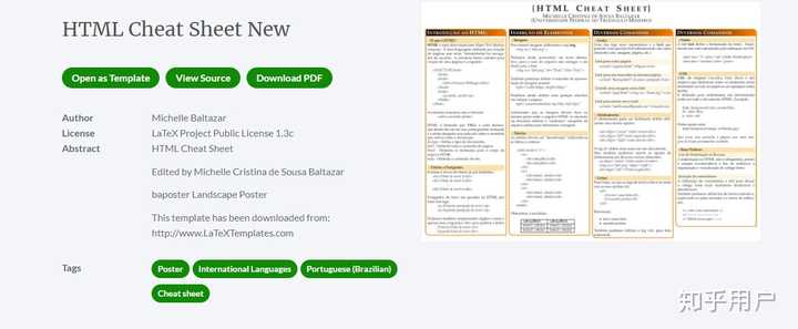 像这种cheat Sheet 是用什么制作的? - 知乎