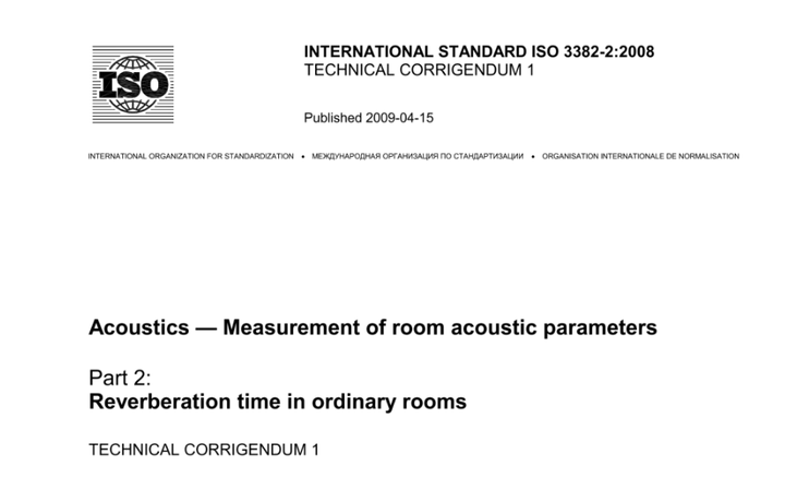 求大神们解答国际标准ISO3382具体在哪能找得到，网上貌似没有能下载的？ - 知乎