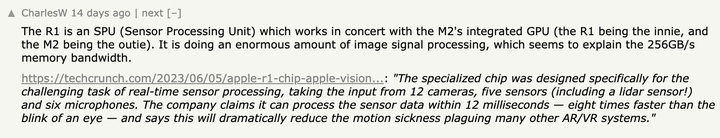 Apple Vision Pro 搭载的 R1 芯片到底是一颗怎样的芯片，有哪些值得关注的信息？ - 知乎