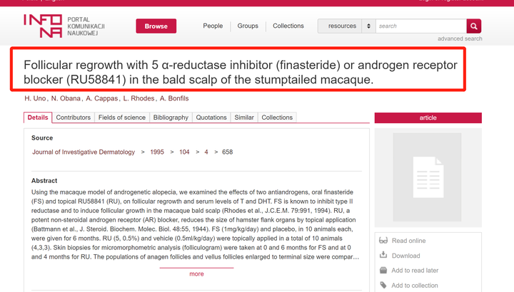 RU58841有效果吗？ - 知乎