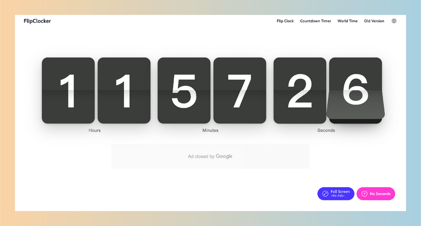 FlipClocker：免费的在线翻页时钟工具，提供全屏显示、多种自定义设置，兼具实用性与趣味性