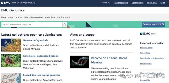 你在 Bmc Genomics 期刊投稿的情况怎么样，审稿和录用速度如何？ - 知乎
