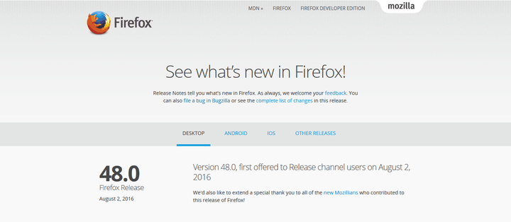 Firefox 48 更新，你需要知道这些 - 知乎