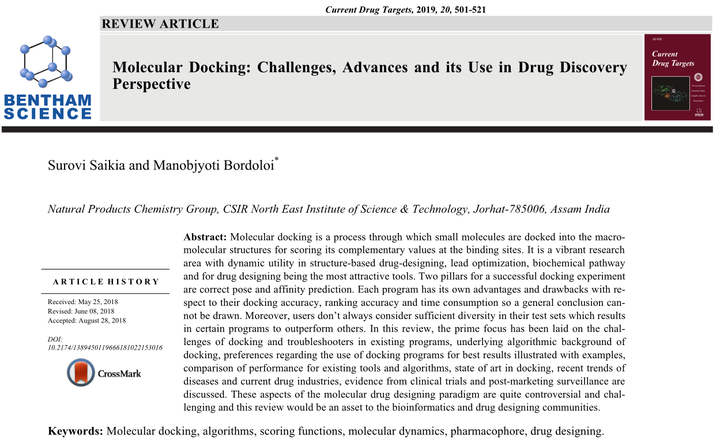 Molecular Docking: Challenges, Advances and its Use in Drug Discovery ...