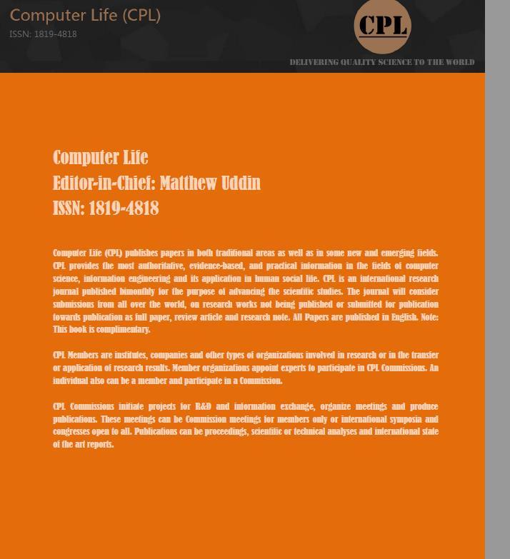 《Computer Life》 (CPL) ISSN: 1819-4818 - 知乎