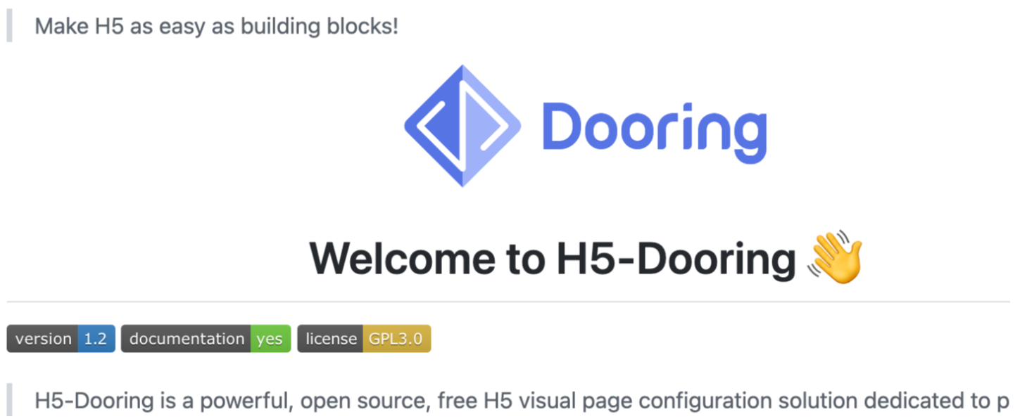 如何评价最近比较流行的H5-Dooring零代码搭建平台? - 知乎