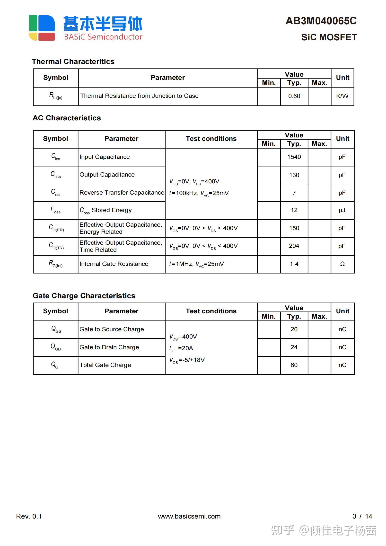 AB3M040065C SiC MOSFET采用T2PAK-7兼容HU3PAK封装的优势和应用领域 - 知乎