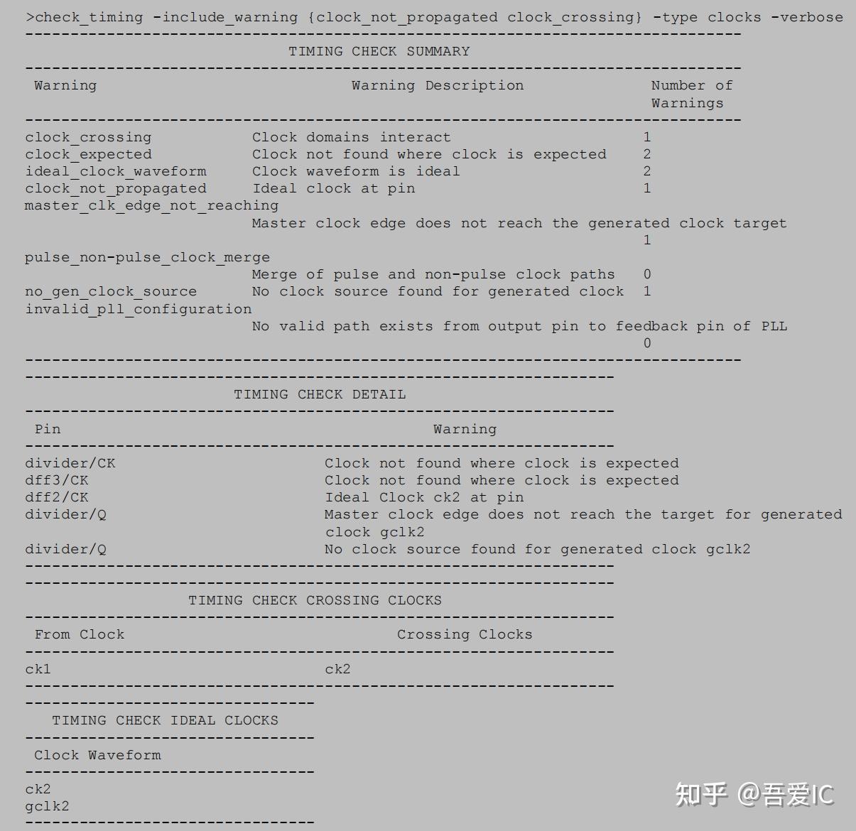 数字IC后端培训系列 |芯片Tapeout前Timing Signoff检查之check_timing - 知乎