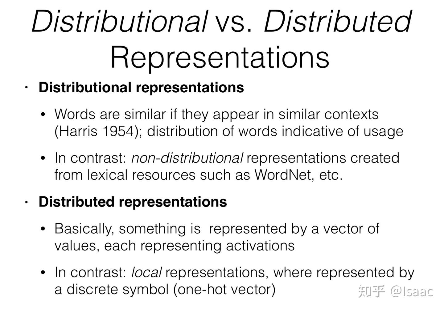 词向量: Distributional VS. Distributed Representation - 知乎