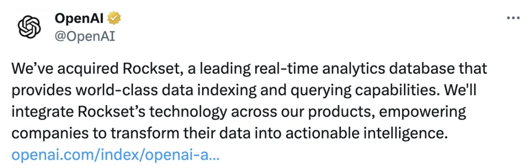 Databend 怎么看 OpenAI 收购实时数仓 Rockset？ - 知乎