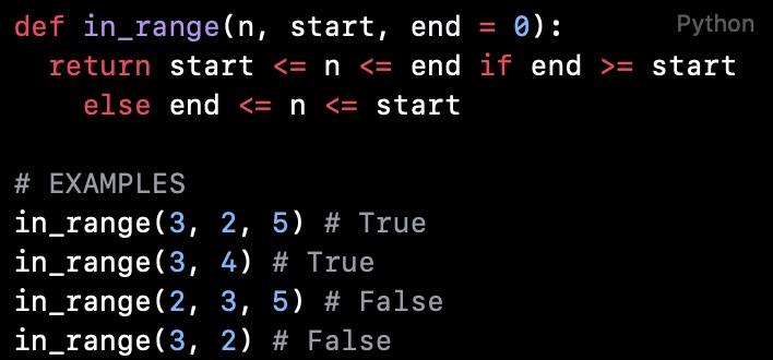 Python代码阅读（第51篇）：判断给定的数是否在给定的范围内 知乎