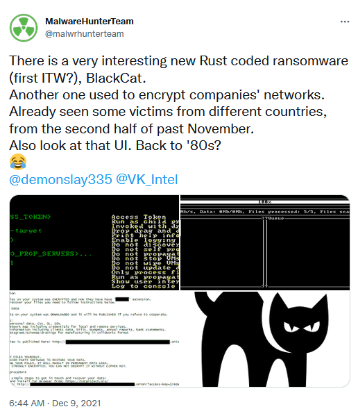勒索软件系列报告之四丨三重勒索软件BlackCat - 知乎