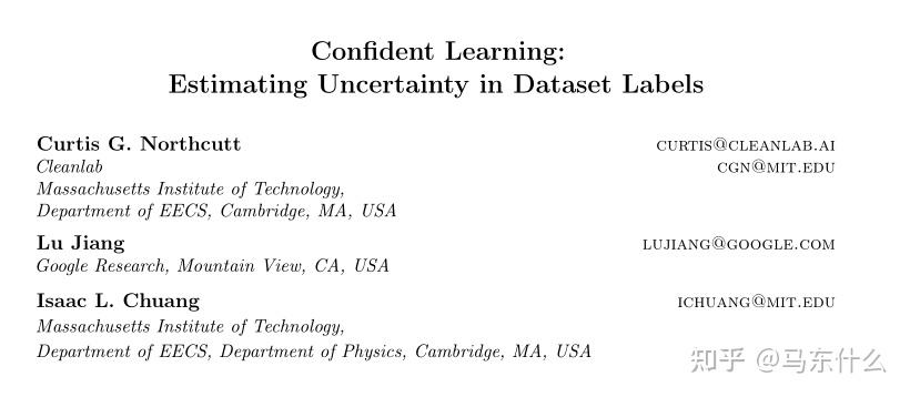 Confident learning 和 cleanlab（待续） - 知乎