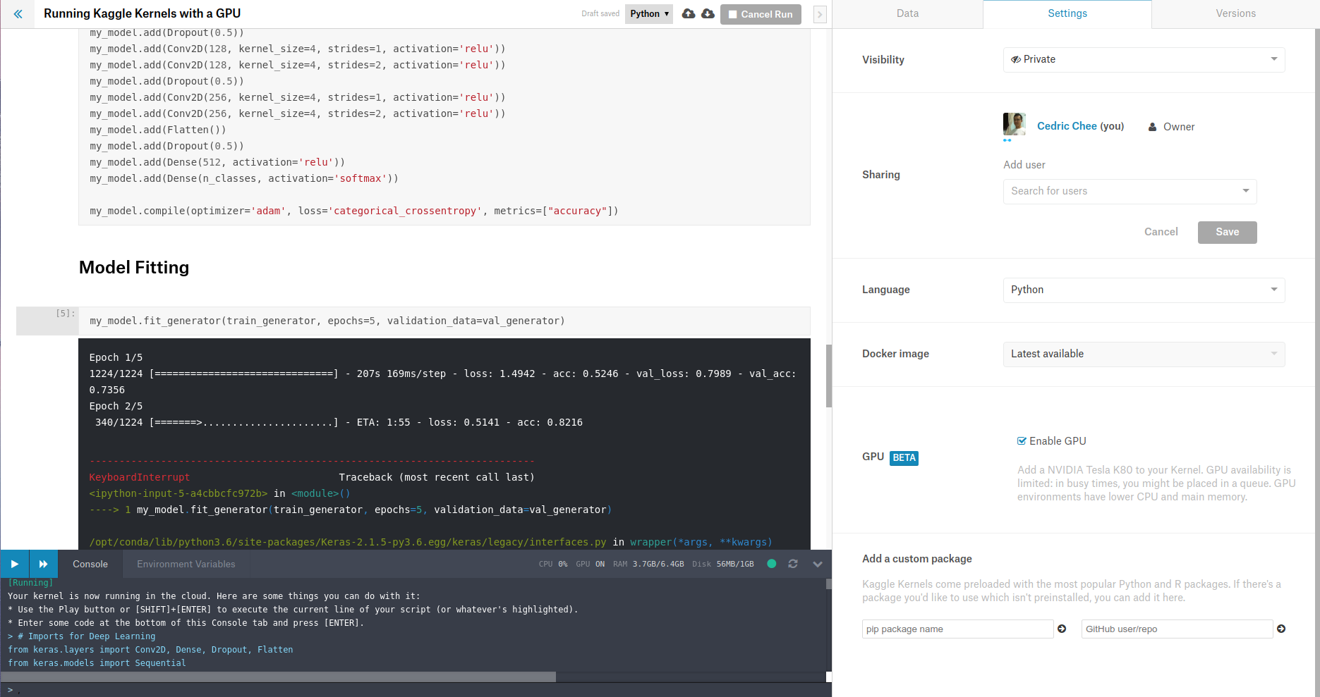 Kaggle新福利：如何用Kaggle Kernels免费使用GPU - 知乎