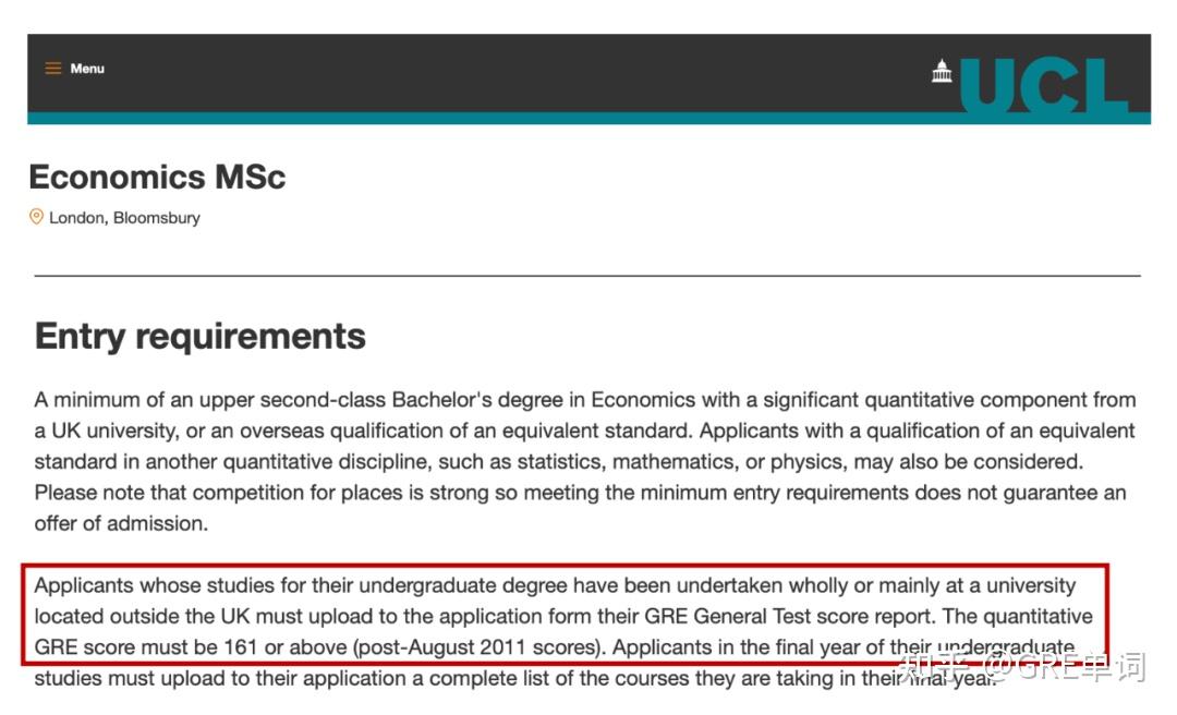 23fall留学必看！ 这些英国/亚洲高校明确GRE要求啦 - 知乎
