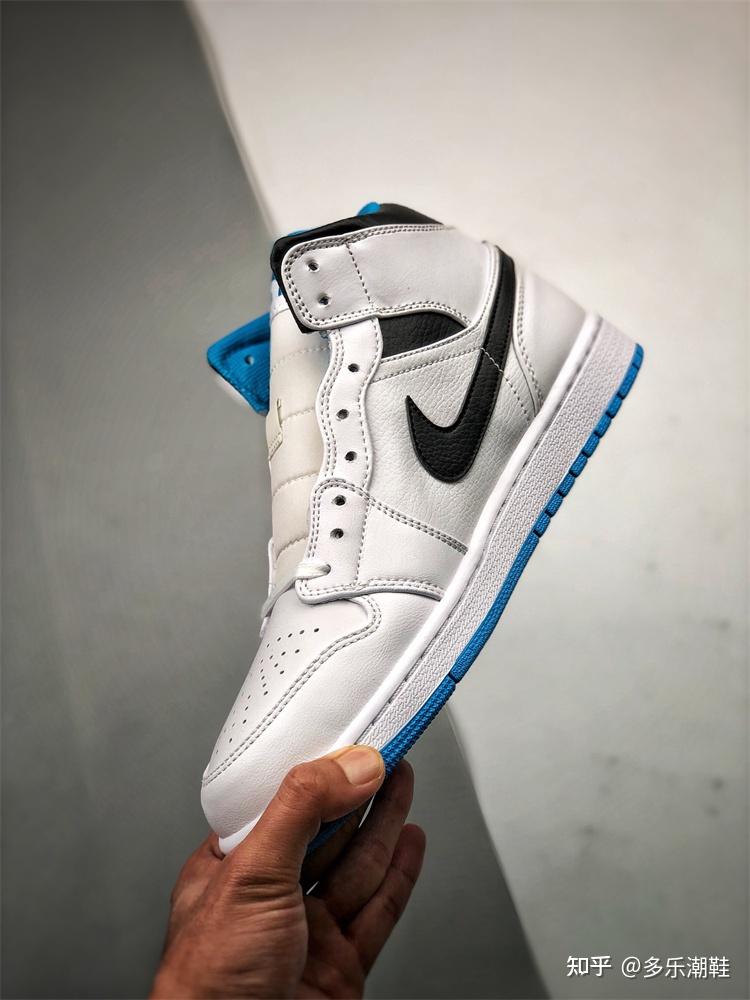 乔丹/Air Jordan 1 Mid"Laser Blue"激光蓝 AJ1 乔1 中帮百搭休闲运动板鞋-多乐潮鞋 - 知乎