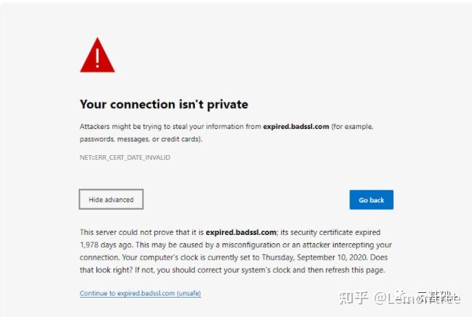 解决 NET::ERR_CERT_DATE_INVALID 错误的 10 种方式 - 知乎