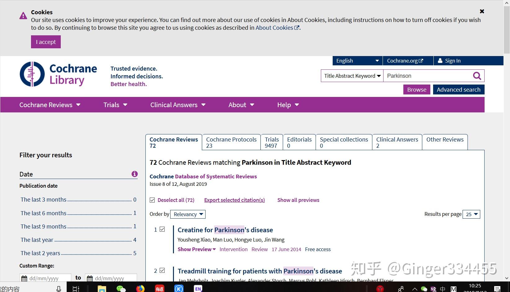在Cochrane library 搜到的文献如何导出题录？ - 知乎