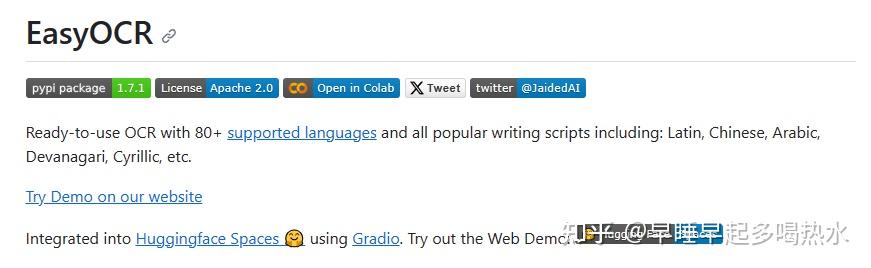 文字识别（OCR）介绍与免费开源项目使用测评 - 知乎