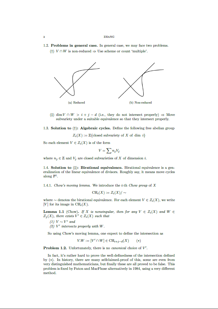 Notes on Intersection Theory (I) - 知乎