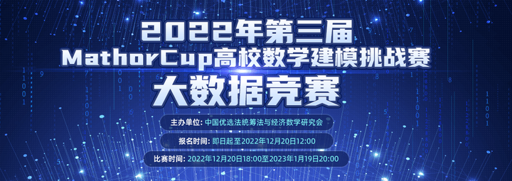 2022年MathorCup高校数学建模挑战赛——大数据竞赛报名通知 - 知乎