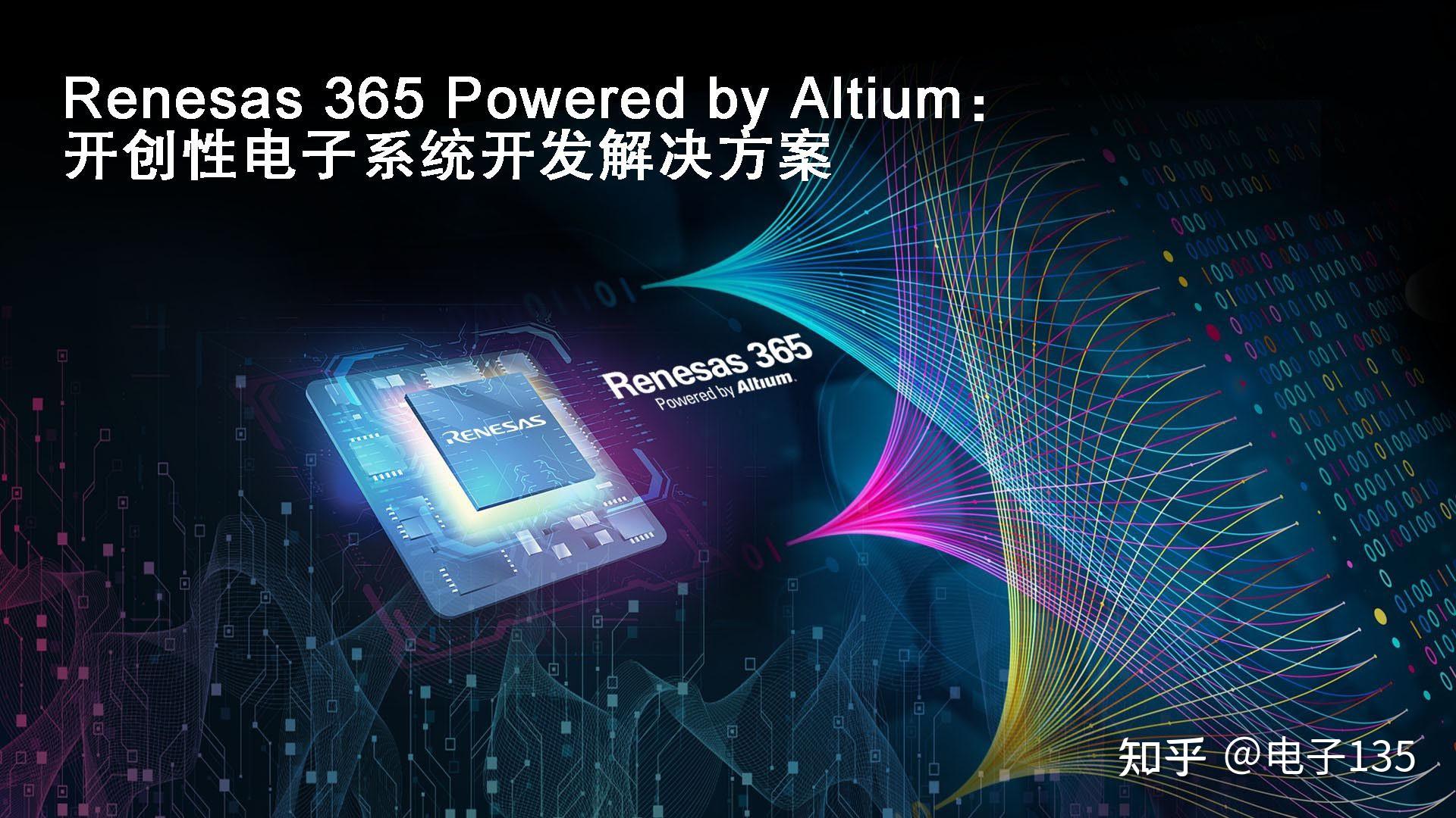 瑞萨和Altium联合推出“Renesas 365 Powered by Altium”——软件定义产品的突破性行业解决方案 - 知乎