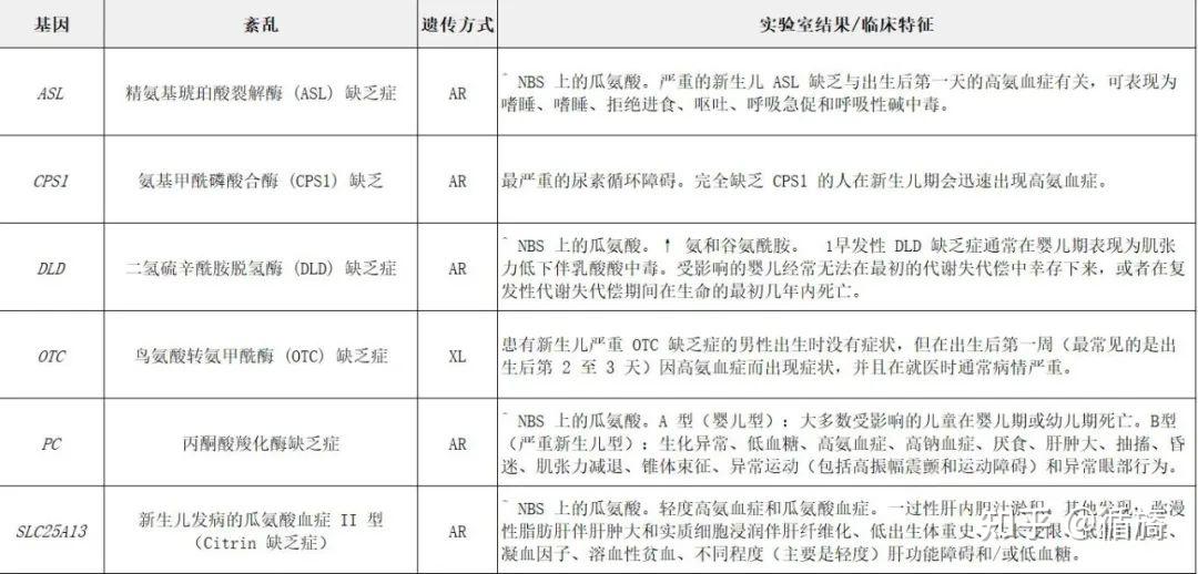 1型瓜氨酸血症CTLN1/精氨酰琥珀酸合成酶缺乏症ASSD：引起高氨血症、血浆谷氨酰胺升高、头痛、新生儿昏迷的尿素循环障碍疾病 - 知乎