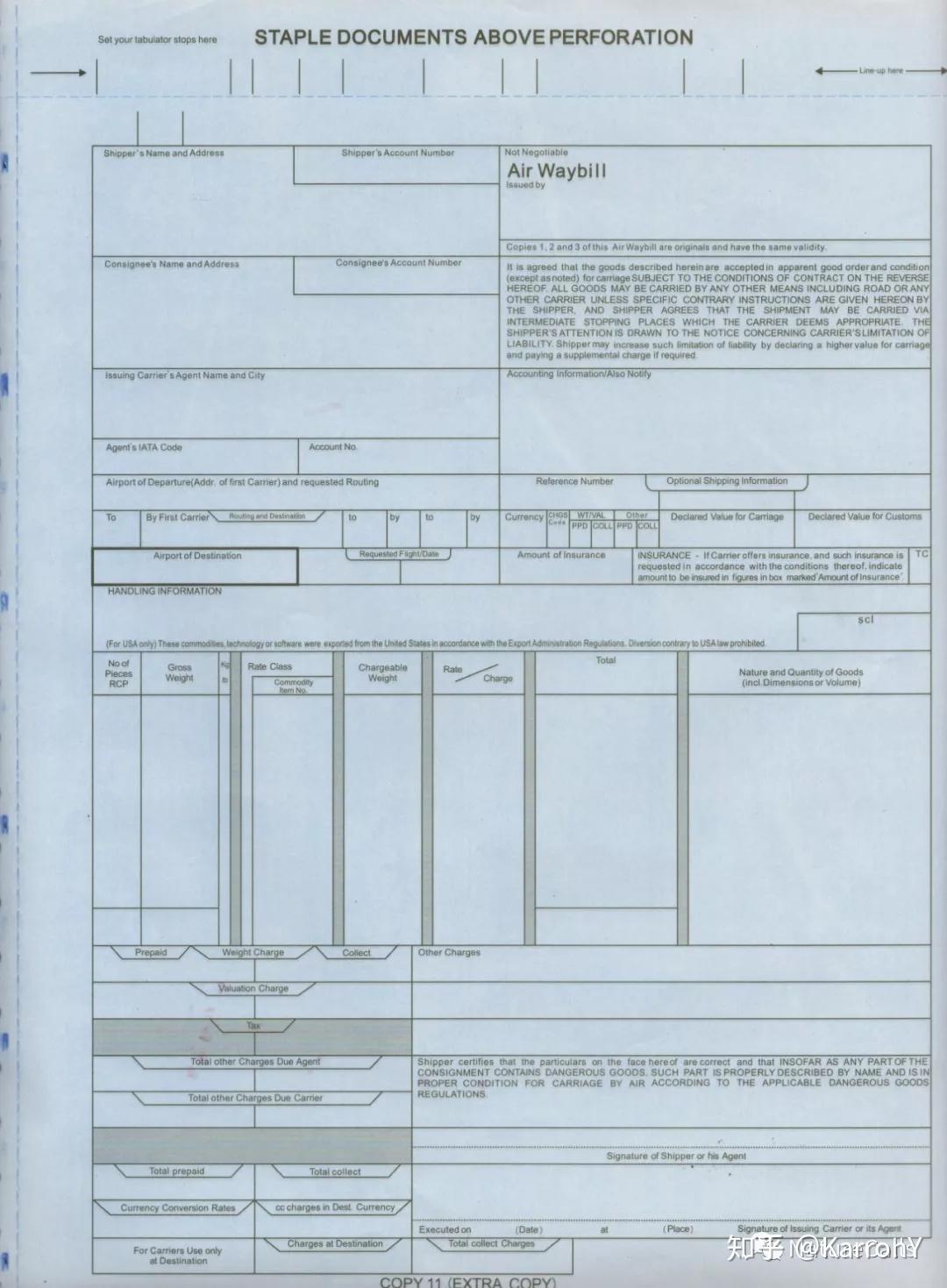 航空物流知识讲座 - MAWB（主运单） - 知乎