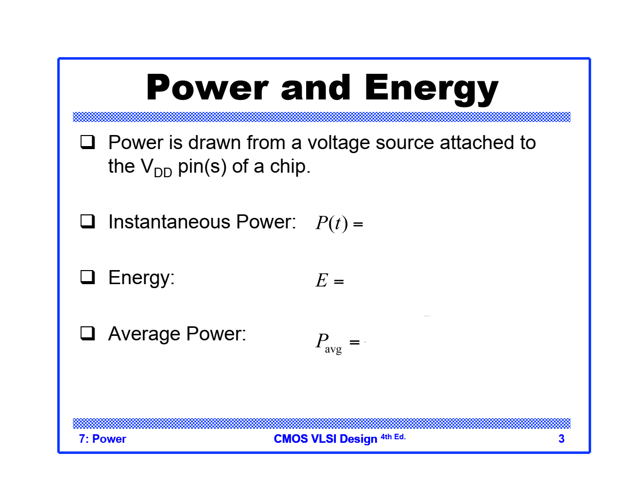 CMOS VLSI DESIGN Lecture 7 Power - 知乎