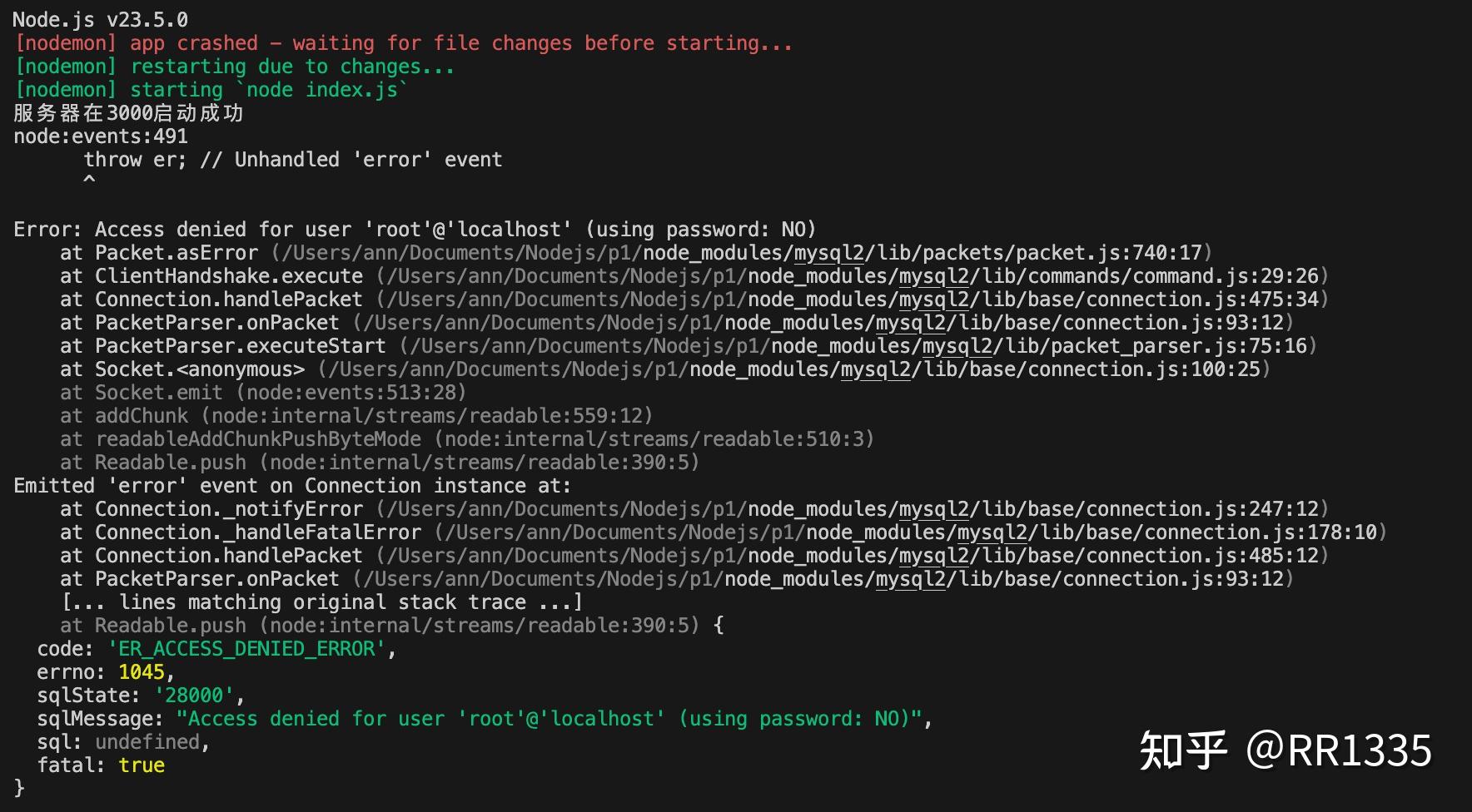 MySQL2 , node js 连接 MySQL 数据库 - 知乎