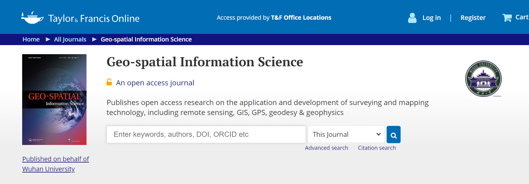 SCI期刊合集 | GIS & 遥感领域研究必读！ - 知乎