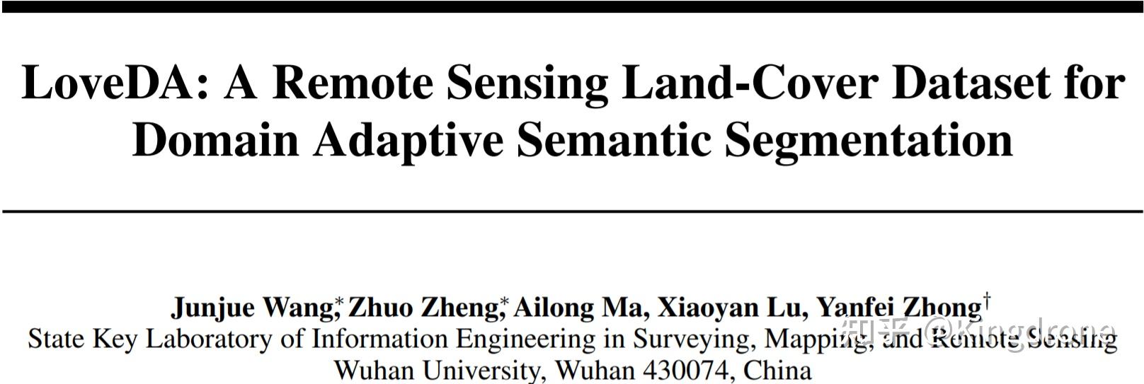 LoveDA 遥感域适应语义分割数据集 - 知乎