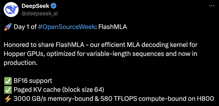 DeepSeek开源周重磅发布首个代码库”Flash MLA” - 知乎