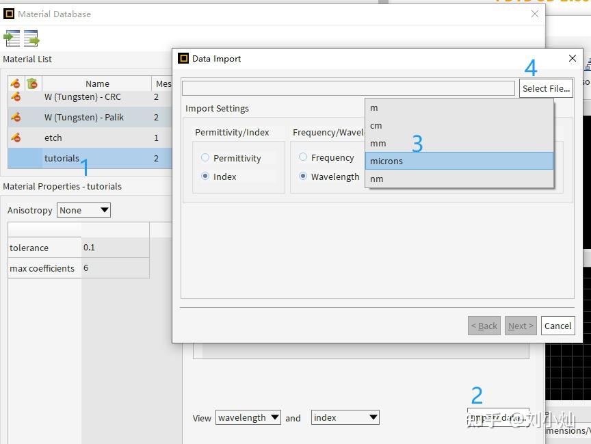 Lumerical tutorials - Import materials index 导入材料折射率 - 知乎