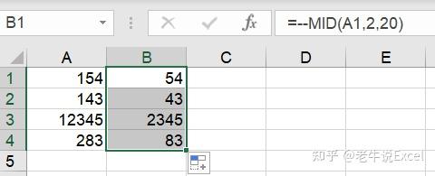 excel中A1为153，A2为131，A3为143排序时如何忽略第一位数从第二位数开始排序？ - 知乎
