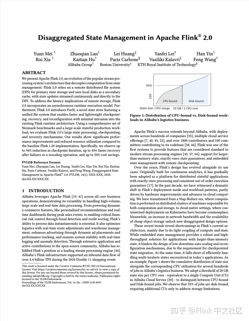 热烈祝贺 Flink 2.0 存算分离入选 VLDB 2025 - 知乎