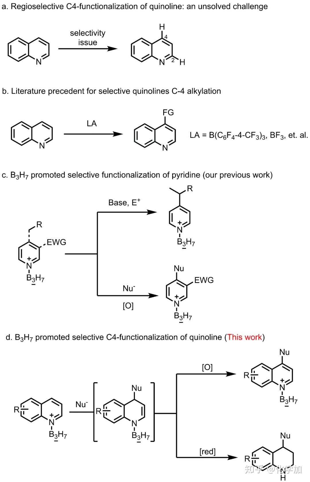 郑州大学陈学年教授/马艳娜副研究员Org. Lett.：三元环状硼烷 (B₃H₇) 与喹啉配位实现喹啉C4位选择性烷基化和磷酰化 - 知乎