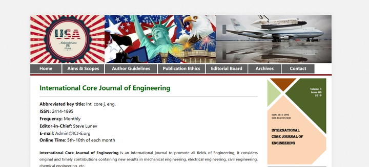 《International Core Journal of Engineering》 (ICJE) ISSN: 2414-1895 - 知乎