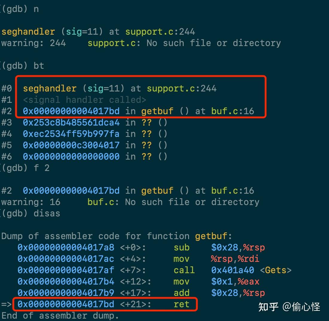 csapp 缓冲区溢出攻击(stackoverflow) - 知乎