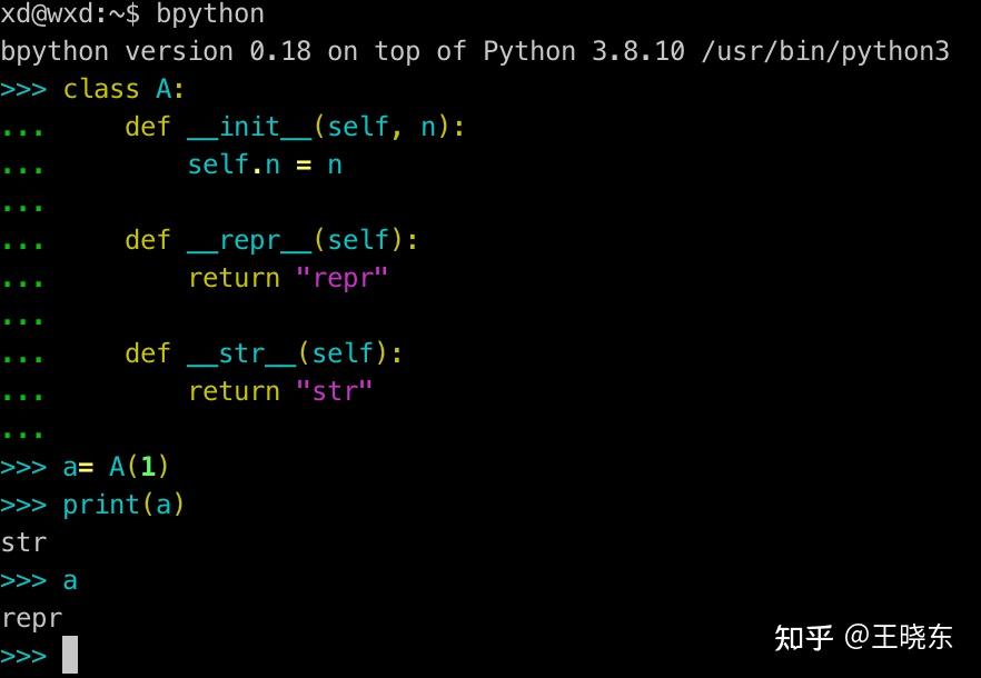 python的__repr__与__str__方法对比 - 知乎