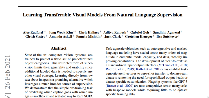 Learning Transferable Visual Models From Natural Language Supervision(CLIP模型)论文精读 - 知乎