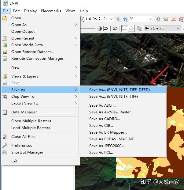 ENVI标准格式（dat）输出到其它格式（tiff等） - 知乎