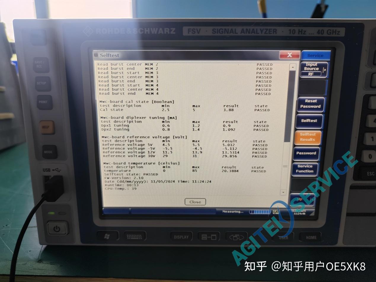 R&S罗德与施瓦茨FSV40频谱分析仪基线不正常维修案例 - 知乎