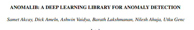 Anomalib：用于异常检测的深度学习库! - 知乎