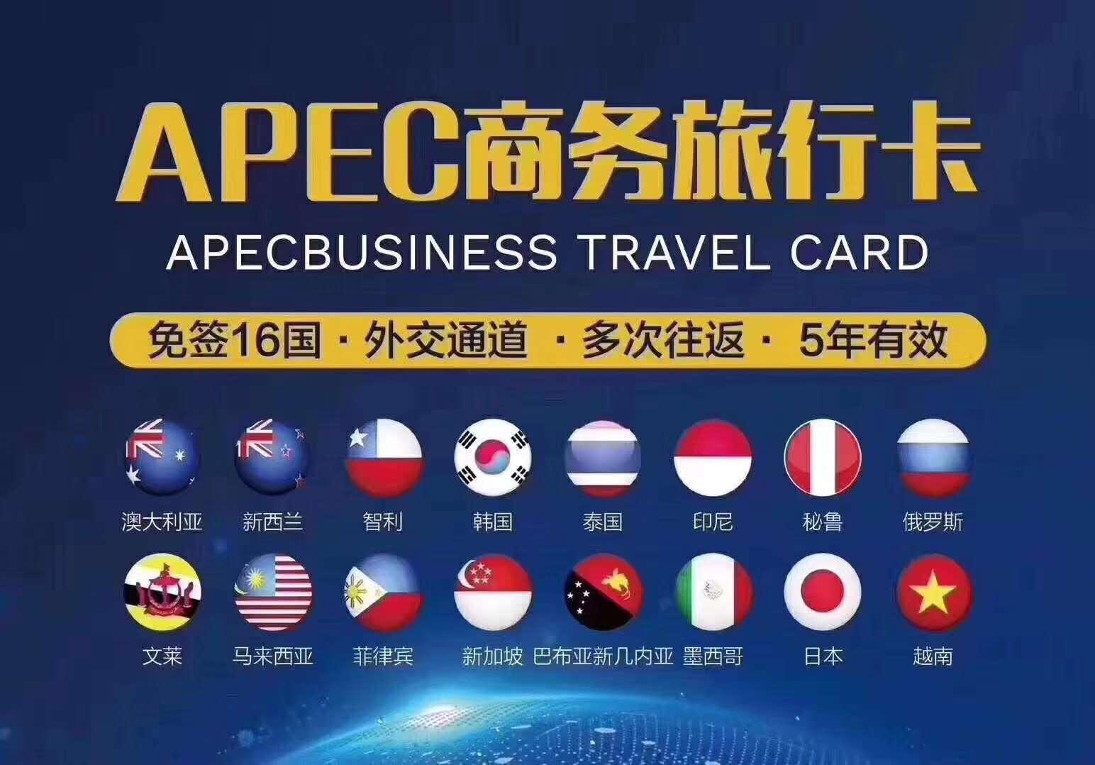 APEC商旅卡无限制畅游、澳新等16国五年多次签证 - 知乎
