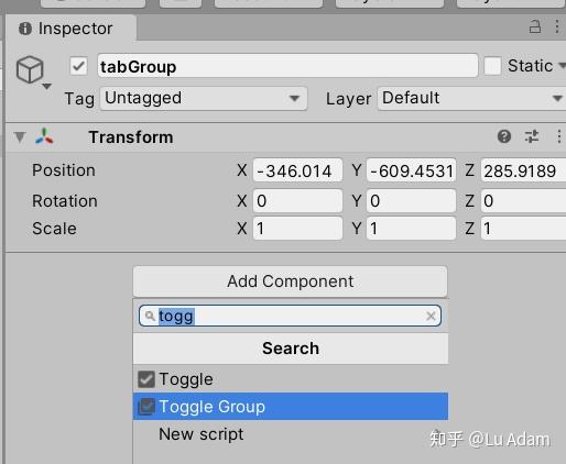 Unity使用toggle快速制作选项卡面板,tabbar, tab view - 知乎