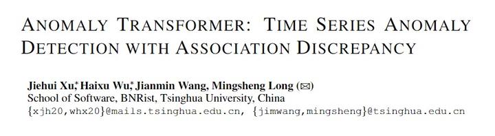 ICLR 2022 | 十问读 Anomaly Transformer: Time Series Anomaly Detection with ...